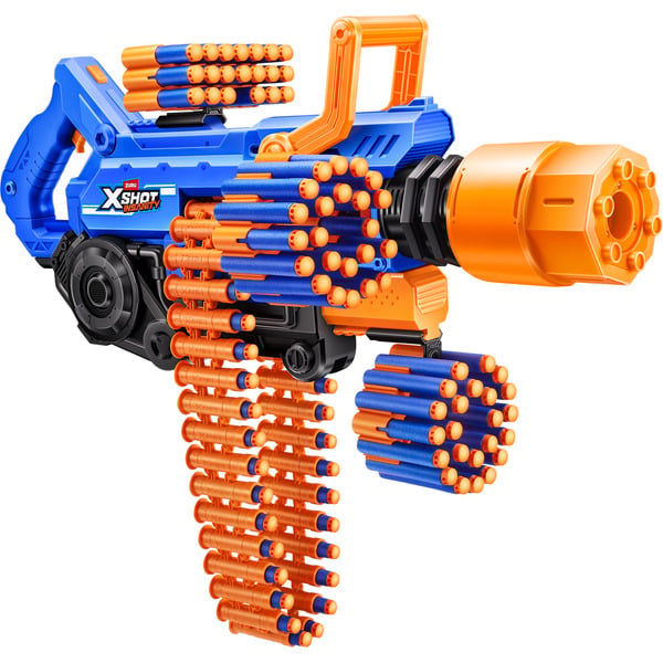 ZURU XSHOT Insanity - Blaster Smoke N Barrel, Dartblaster inkl. 72 Darts
