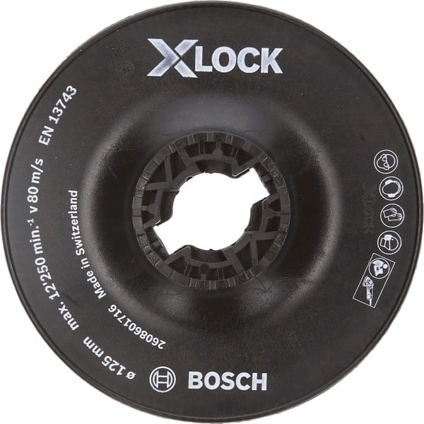 Bosch Professional PRO Backing Pad, X-LOCK Stützteller hart, Ø 125mm ...